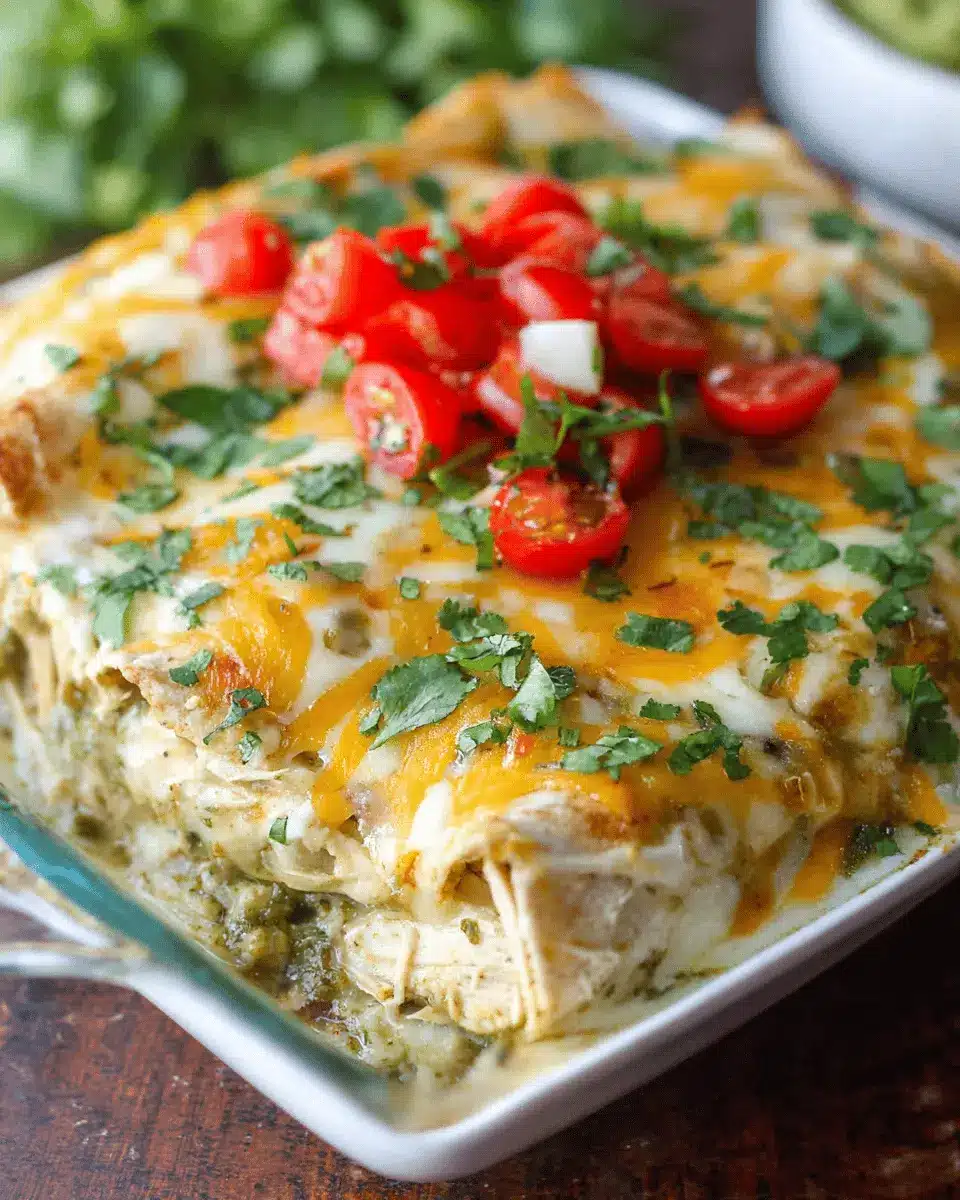 easy green chicken enchiladas