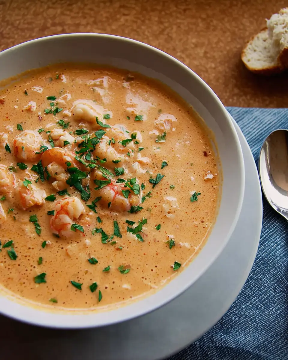 Creamy Shrimp and Crab Seafood Bisque Recipe