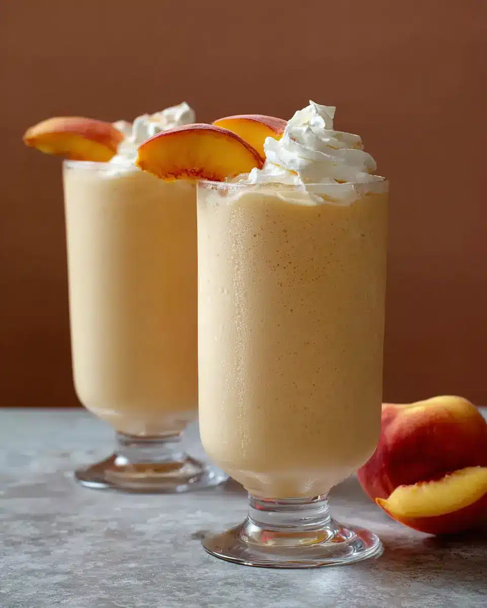 homemade peach milkshake recipe